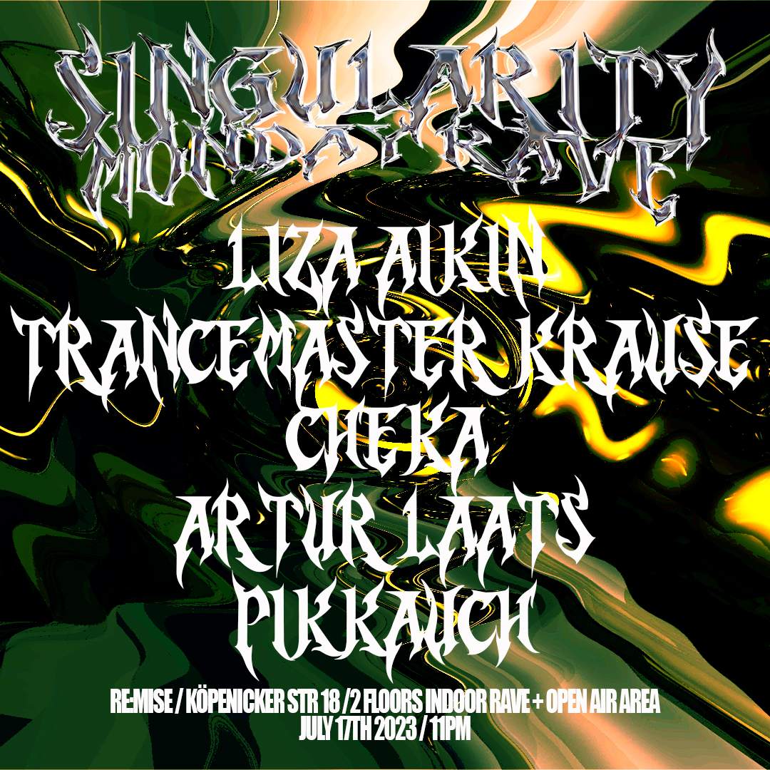 SINGULARITY MONDAY RAVE / 2 floors indoor rave + open air area / tickets at the door at Re:mise ...