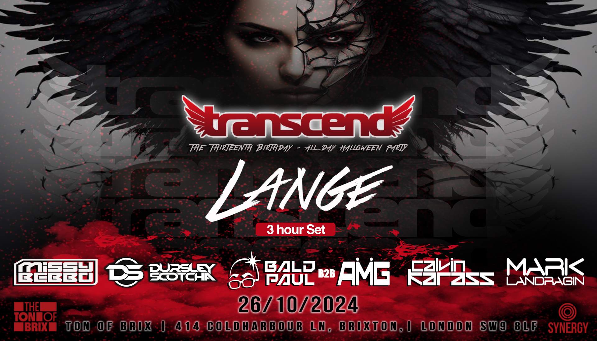 Transcend pres. The Thirteenth Birthday at The Ton of Brix, London