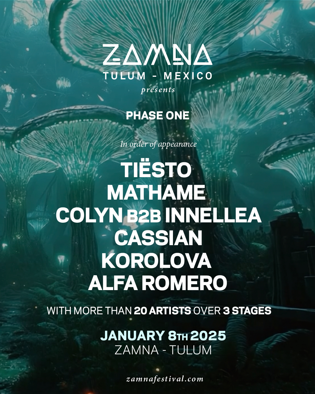 Zamna presents Tiësto Tulum 2025 en Zamna Tulum, Tulum