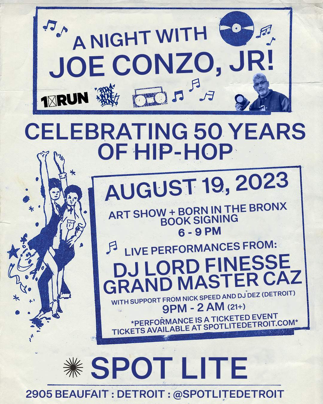 50 Years of Hip-Hop w/ Joe Conzo, Grandmaster Caz & Lord Finesse a Spot ...
