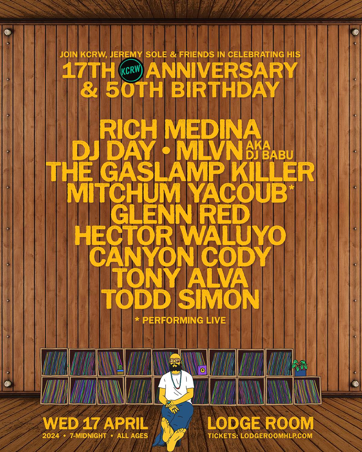 Jeremy Sole's 17th KCRW Anniversary & 50th Birthday en Lodge Room, Los ...