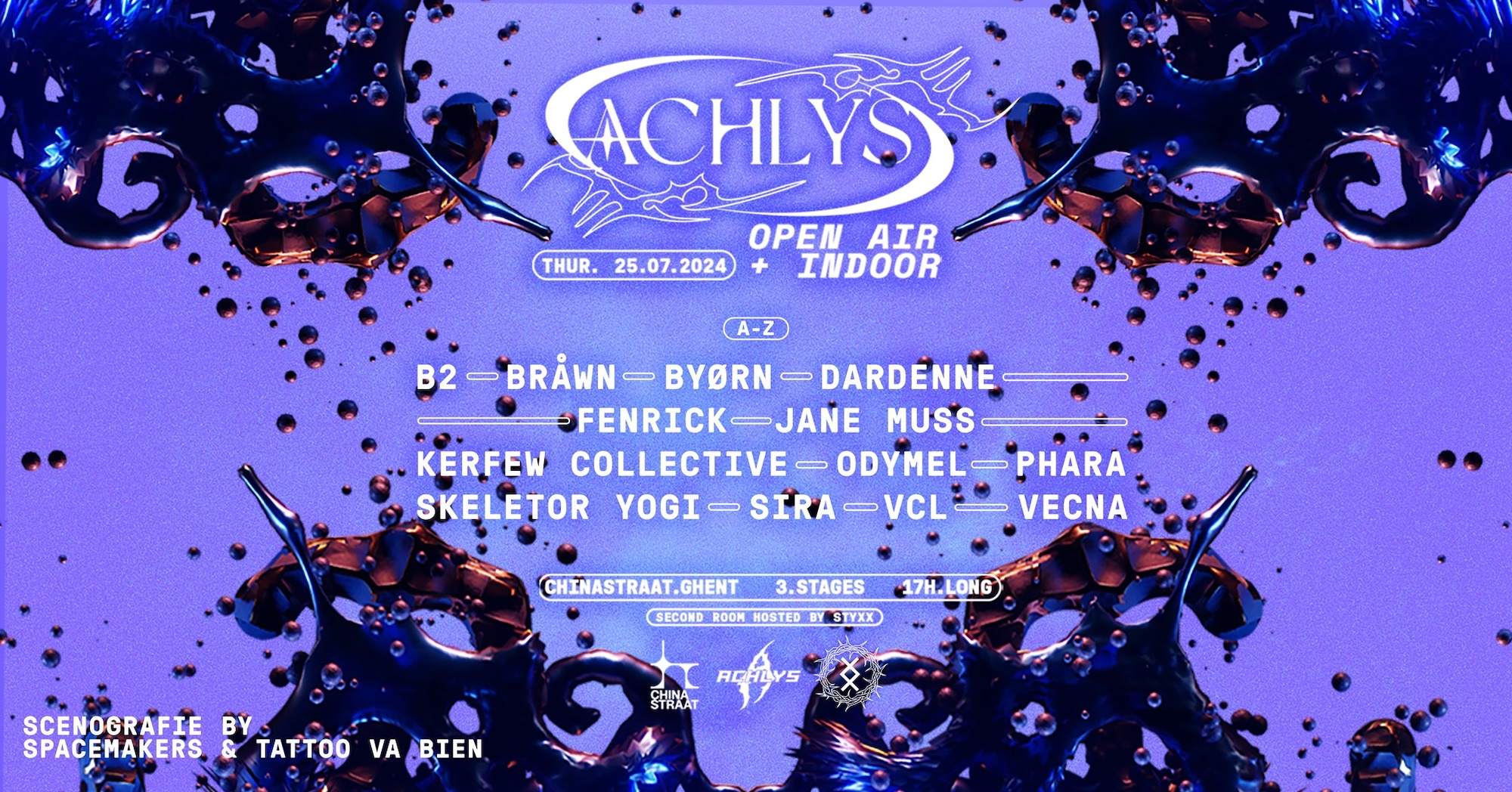 ACHLYS open-air & indoor invites STYXX at Chinastraat, Ghent