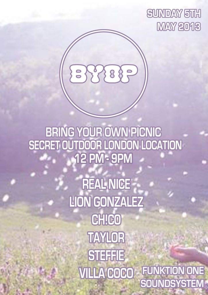 Byop (Bring Your Own Picnic / Party) bei TBA - London, London