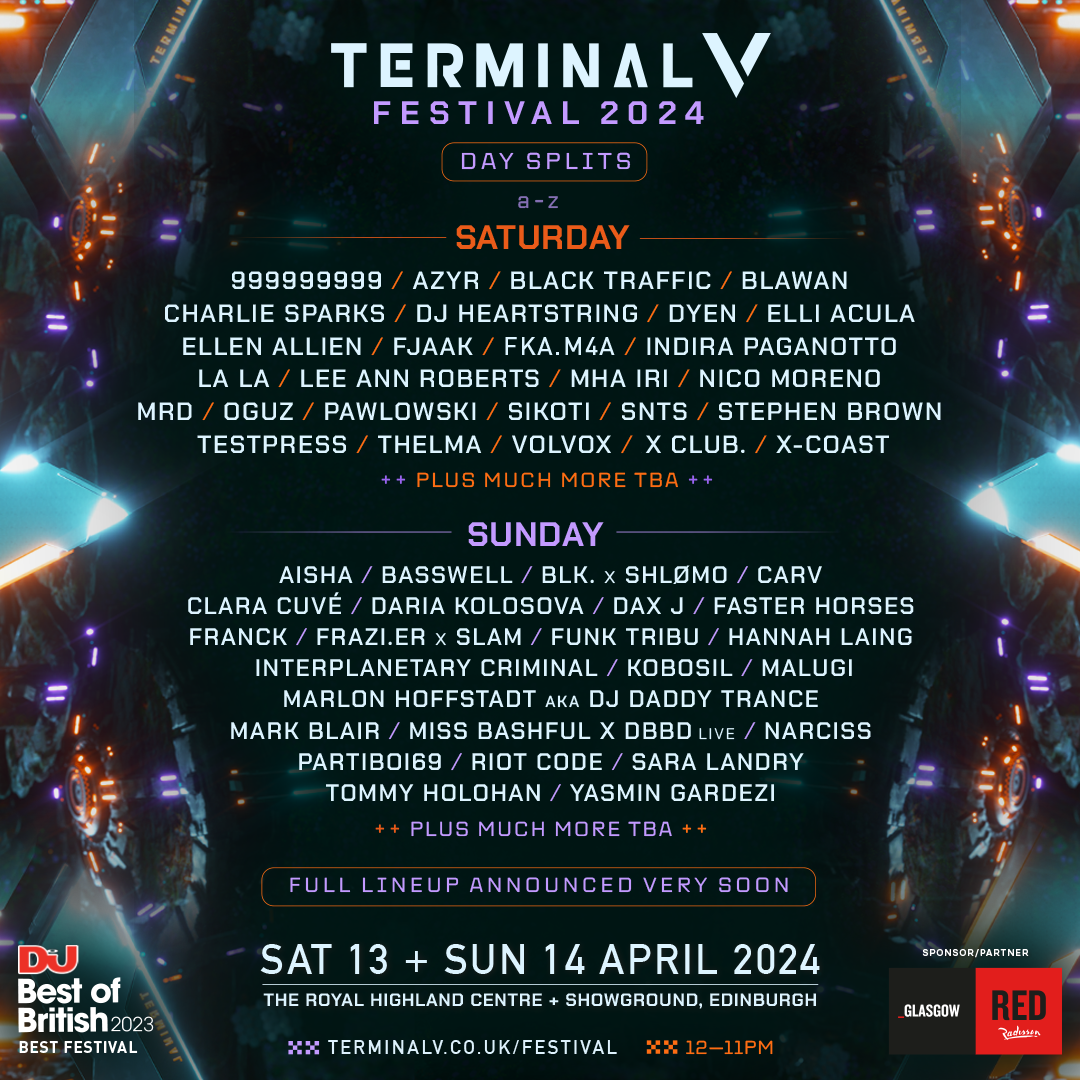 Terminal V Festival 2024 at Royal Highland Centre, Edinburgh · Tickets