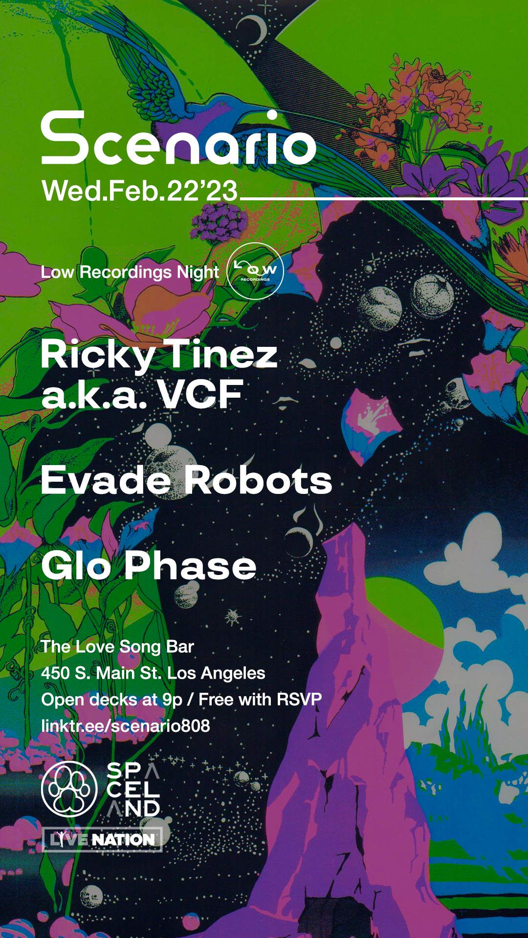 Scenario - Low Recordings with Ricky Tinez aka VCF, Evade Robots, Glo ...