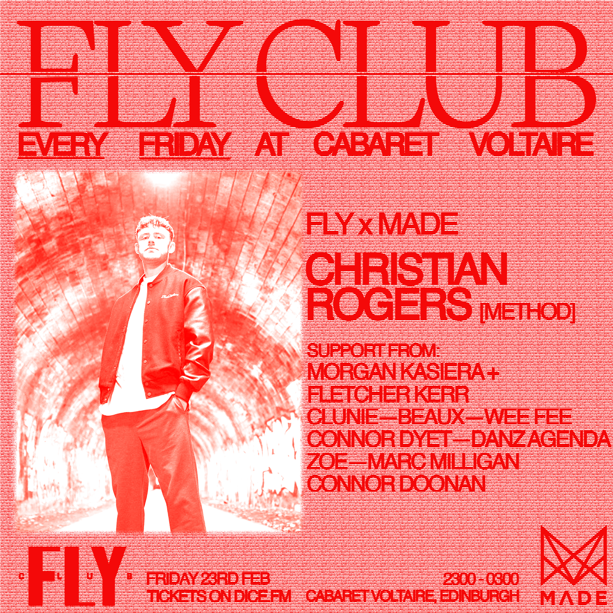 FLY CLUB presents Christian Rogers at Cabaret Voltaire, Edinburgh