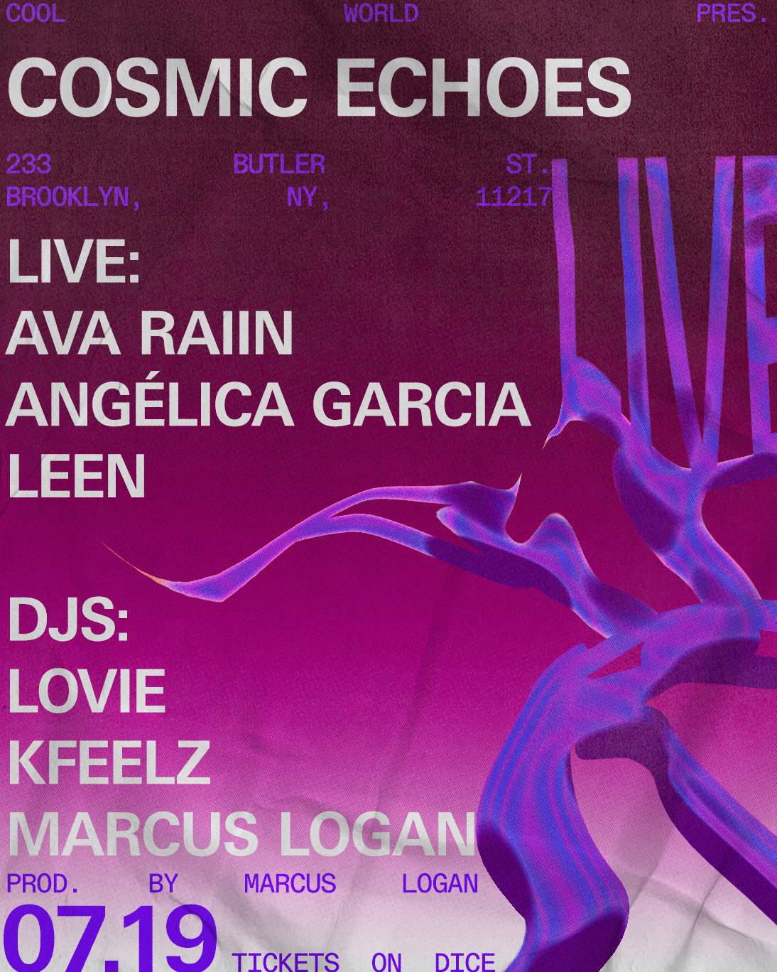 Cosmic Echoes: Ava Raiin, Angélica Garcia and LEEN (Live) + DJs Lovie ...