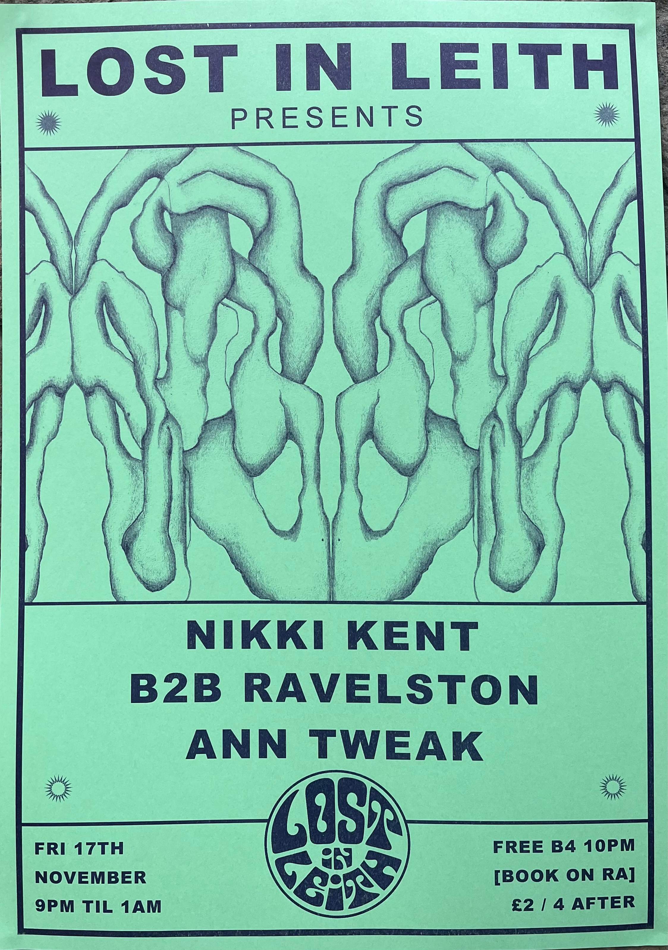 Lost In Leith presents: Nikki Kent b2b Ravelston & Ann Tweak at Lost In ...