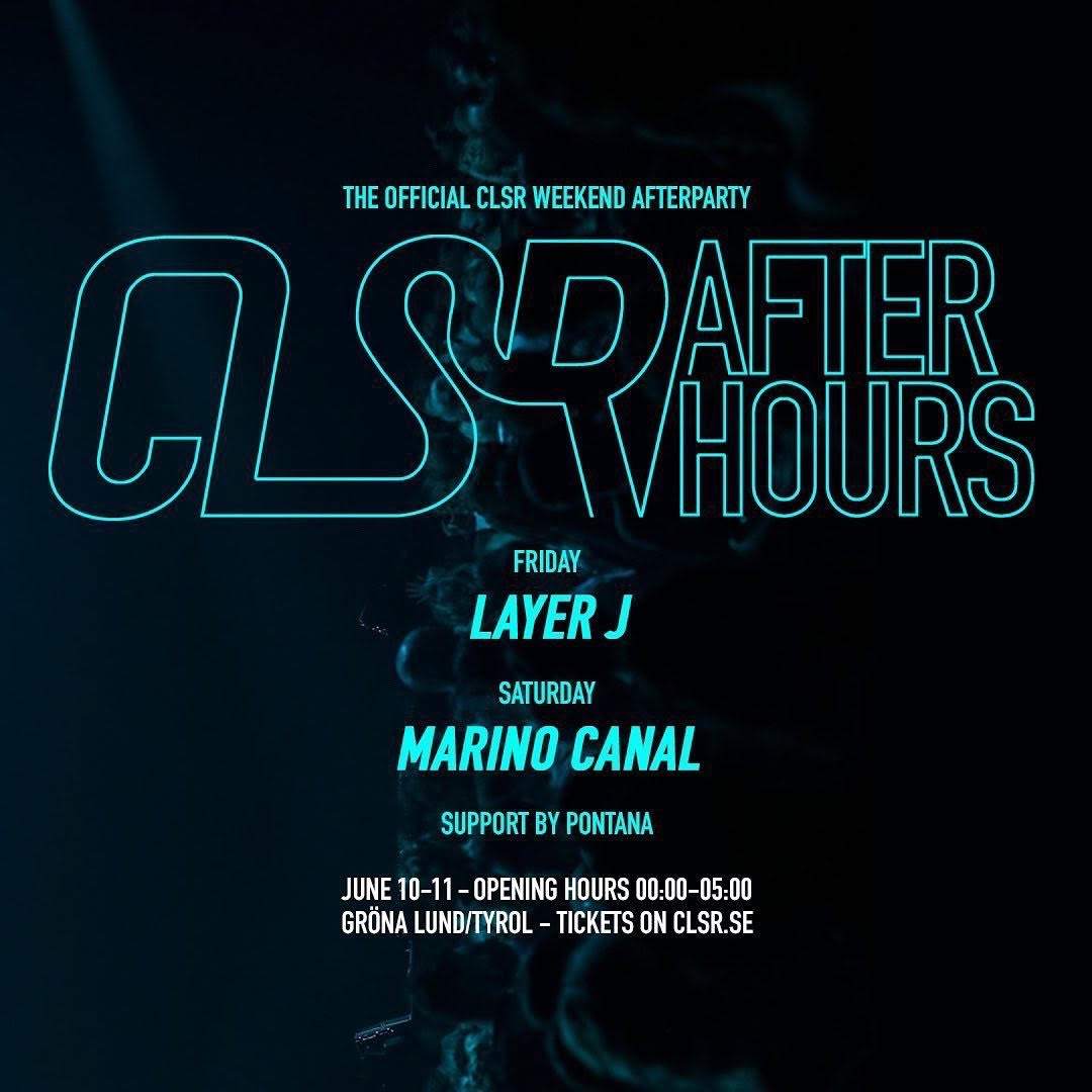 CLSR AFTERHOURS em Tyrol, Gröna Lund, Stockholm