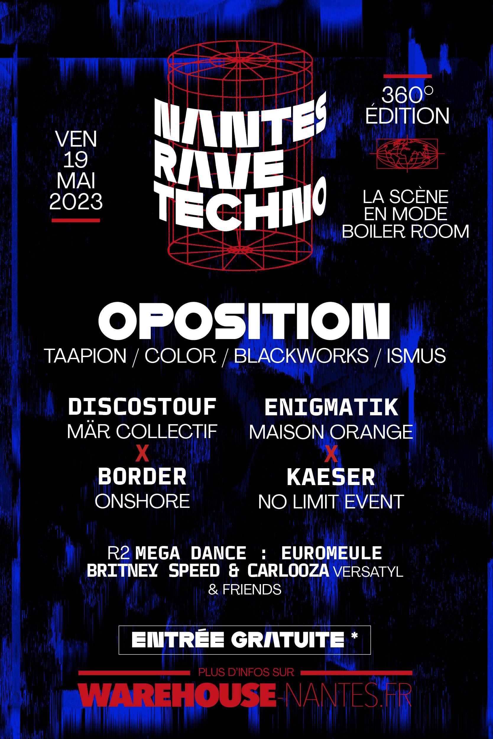 Nantes Rave Techno w. OPOSITION at Warehouse, Nantes