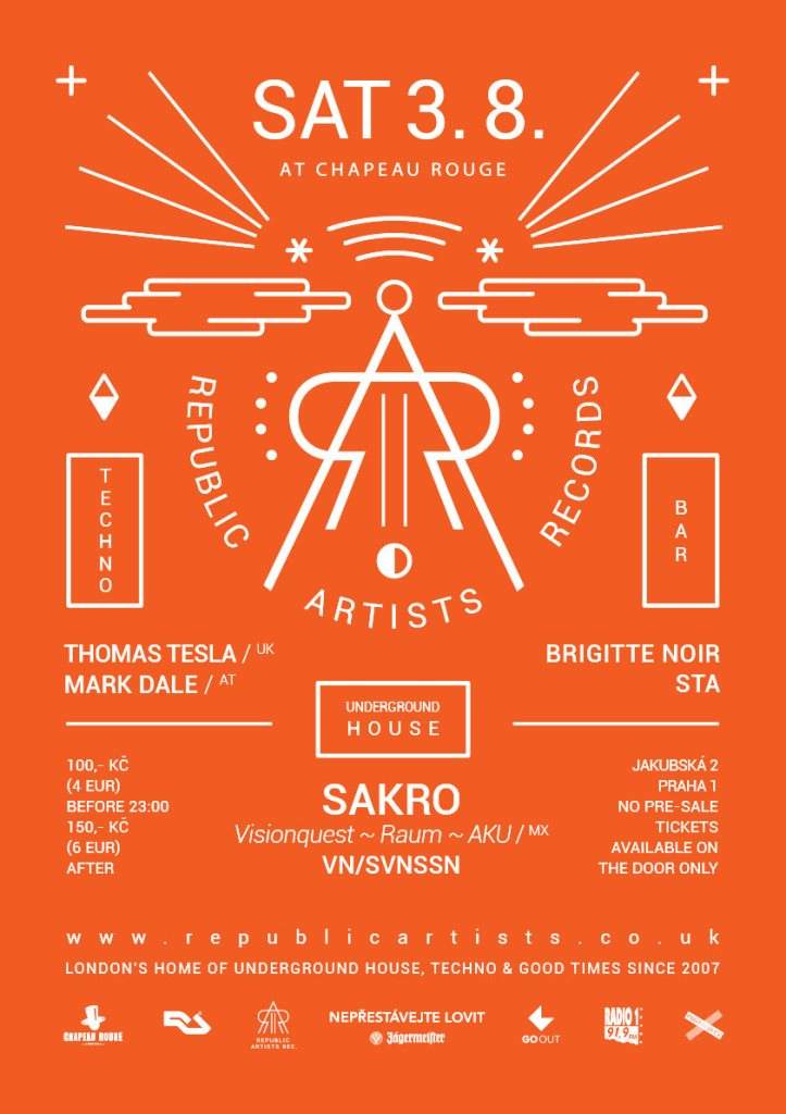 Republic Artists: Sakro (Visionquest / AKU / Raum) MX, Thomas Tesla and ...