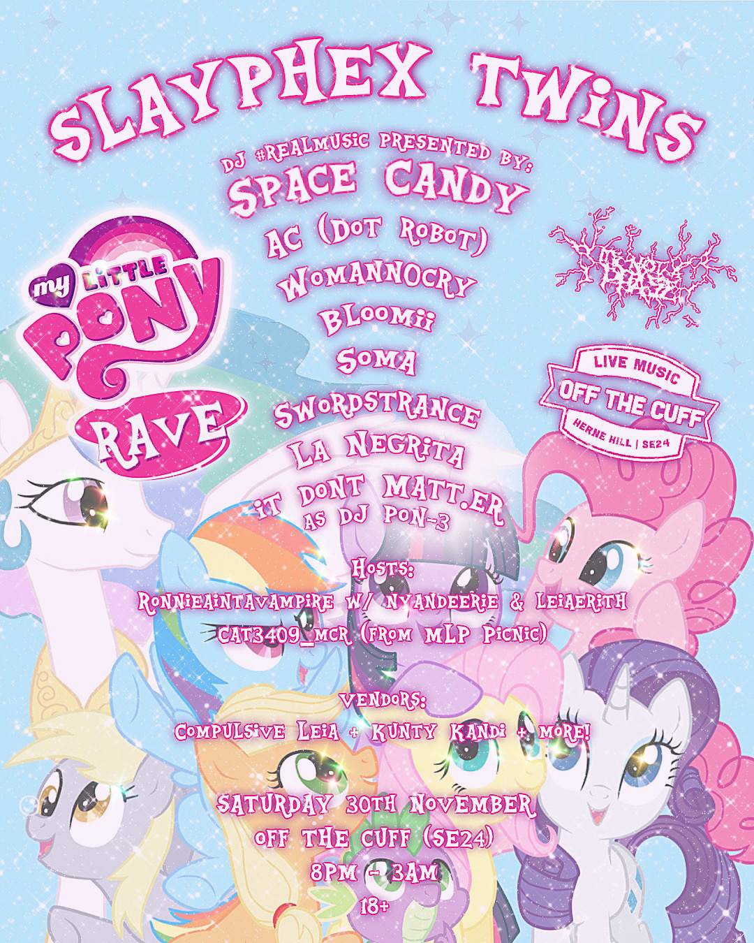 MY LITTLE PONY RAVE // DJs, Vendors, Games at Off The Cuff, London