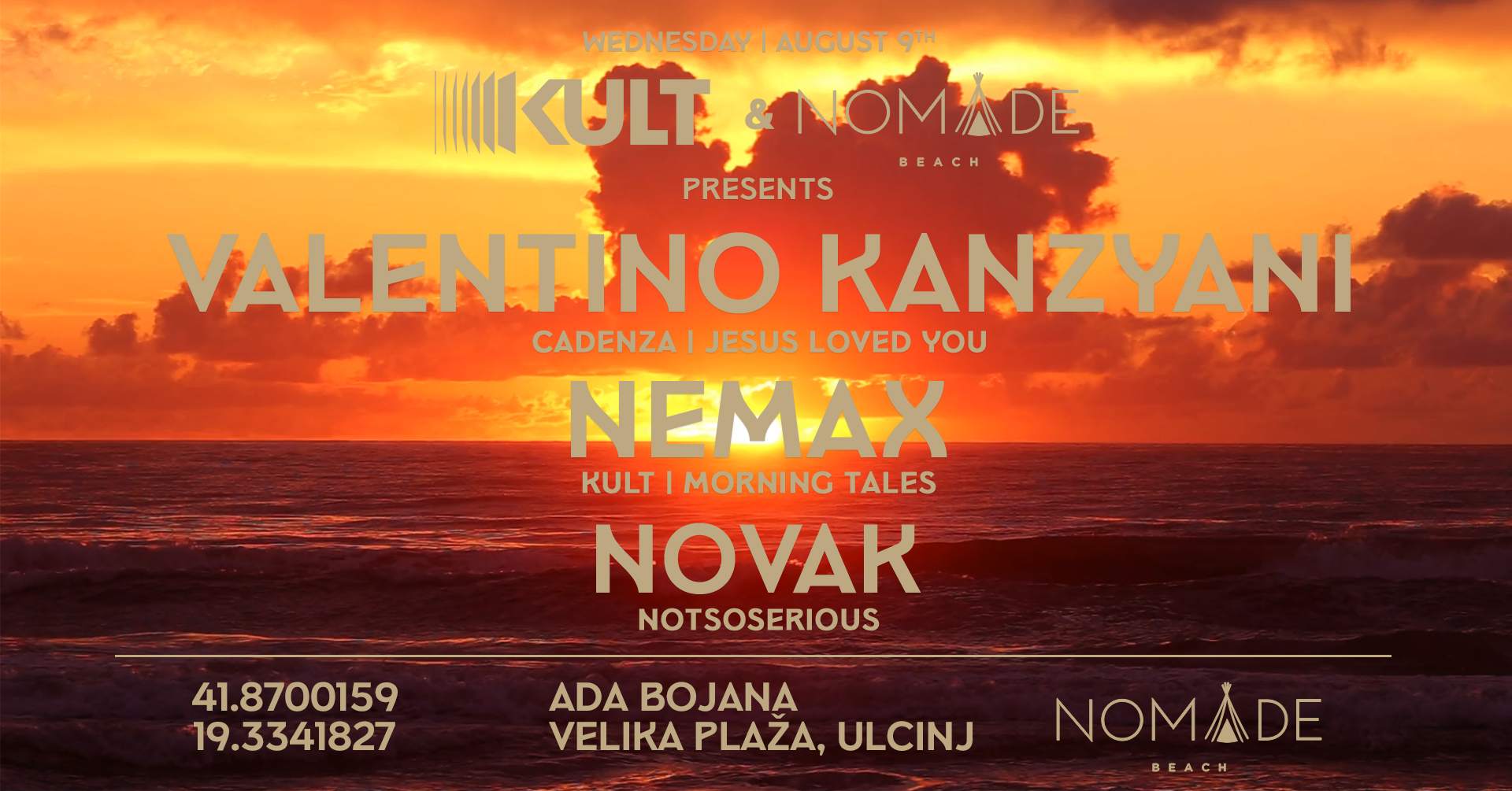 KULT showcase with Valentino Kanzyani, Nemax, Novak at TBA - NOMAD ...