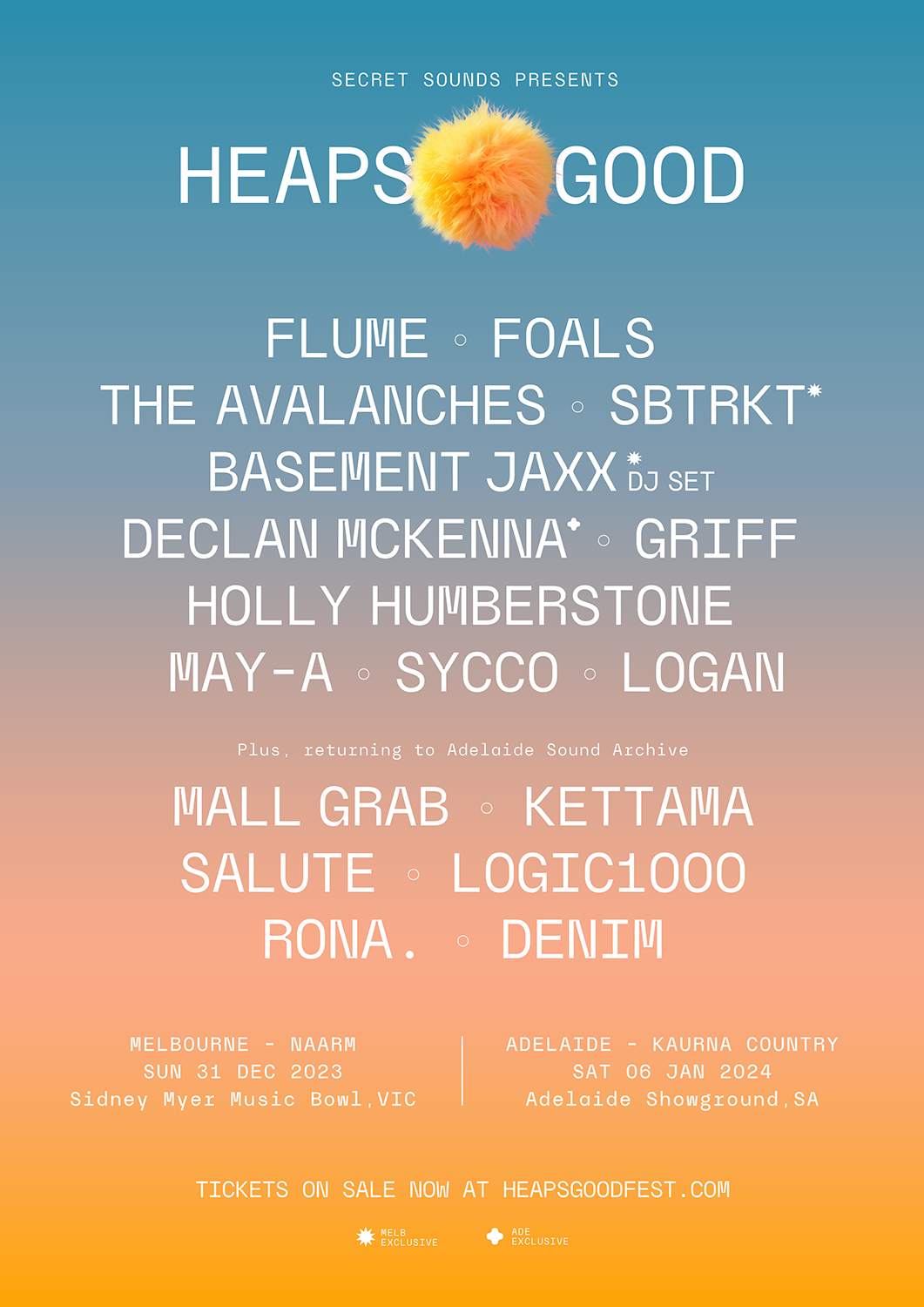 Heaps Good 2023/2024 at Sidney Myer Music Bowl, Melbourne