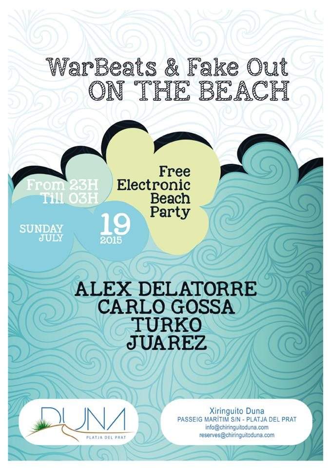 Warbeats & Fake Out on the Beach bei Chiringuito Calamar, Barcelona