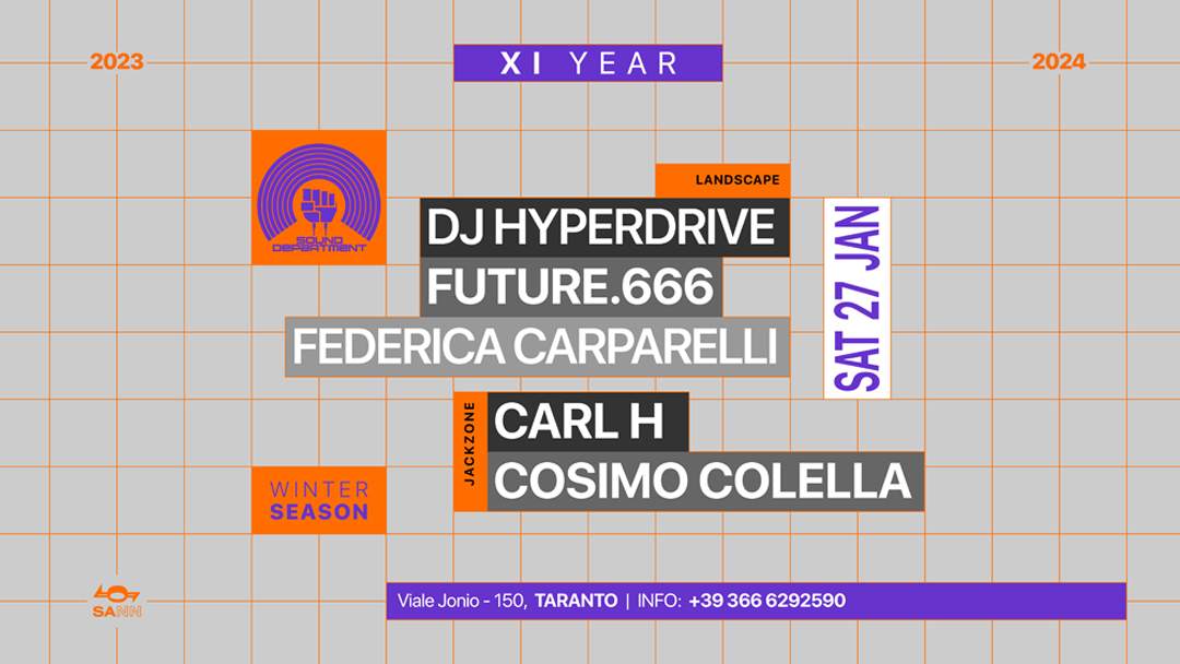 Sound Department 27 Jan with DJ Hyperdrive, future.666 and Carl H at ...