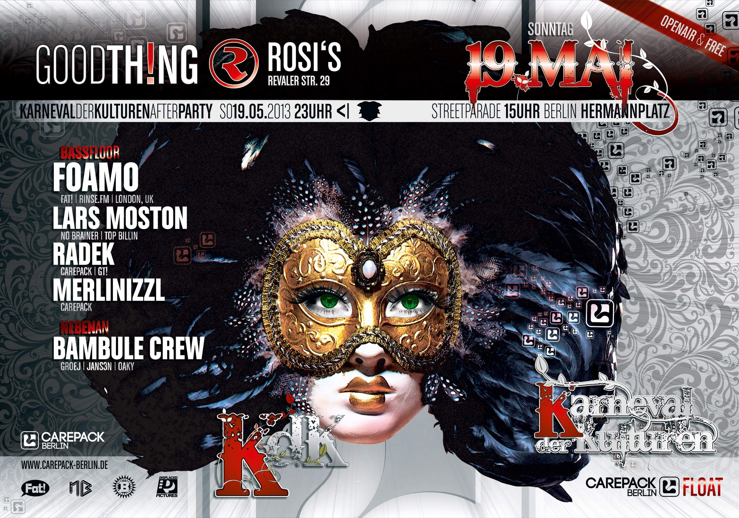 Karneval der Kulturen – Carepack Float + Afterparty at Rosi's, Berlin