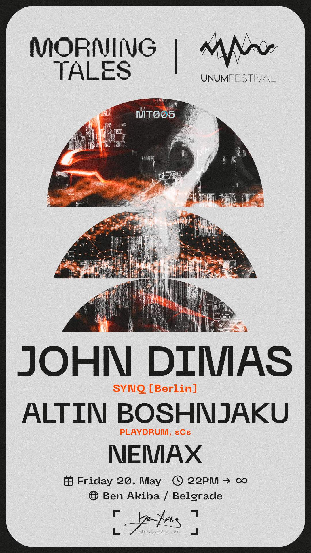 Morning Tales feat. JOHN DIMAS, Altin Boshnjaku and Nemax at Ben Akiba ...