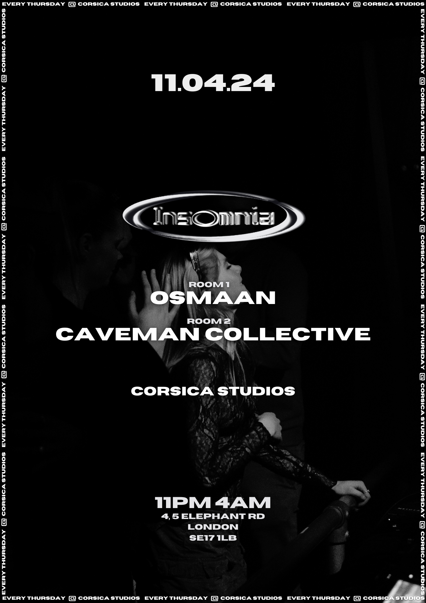 Insomnia London: Osmaan, Caveman Collective at Corsica Studios, London