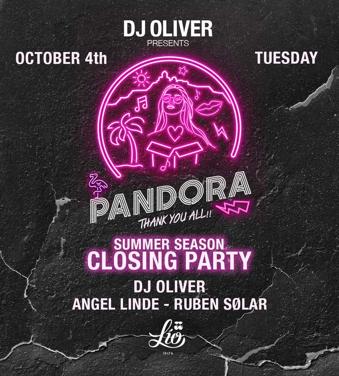 Pandora Closing Party bei Lio Ibiza, Ibiza