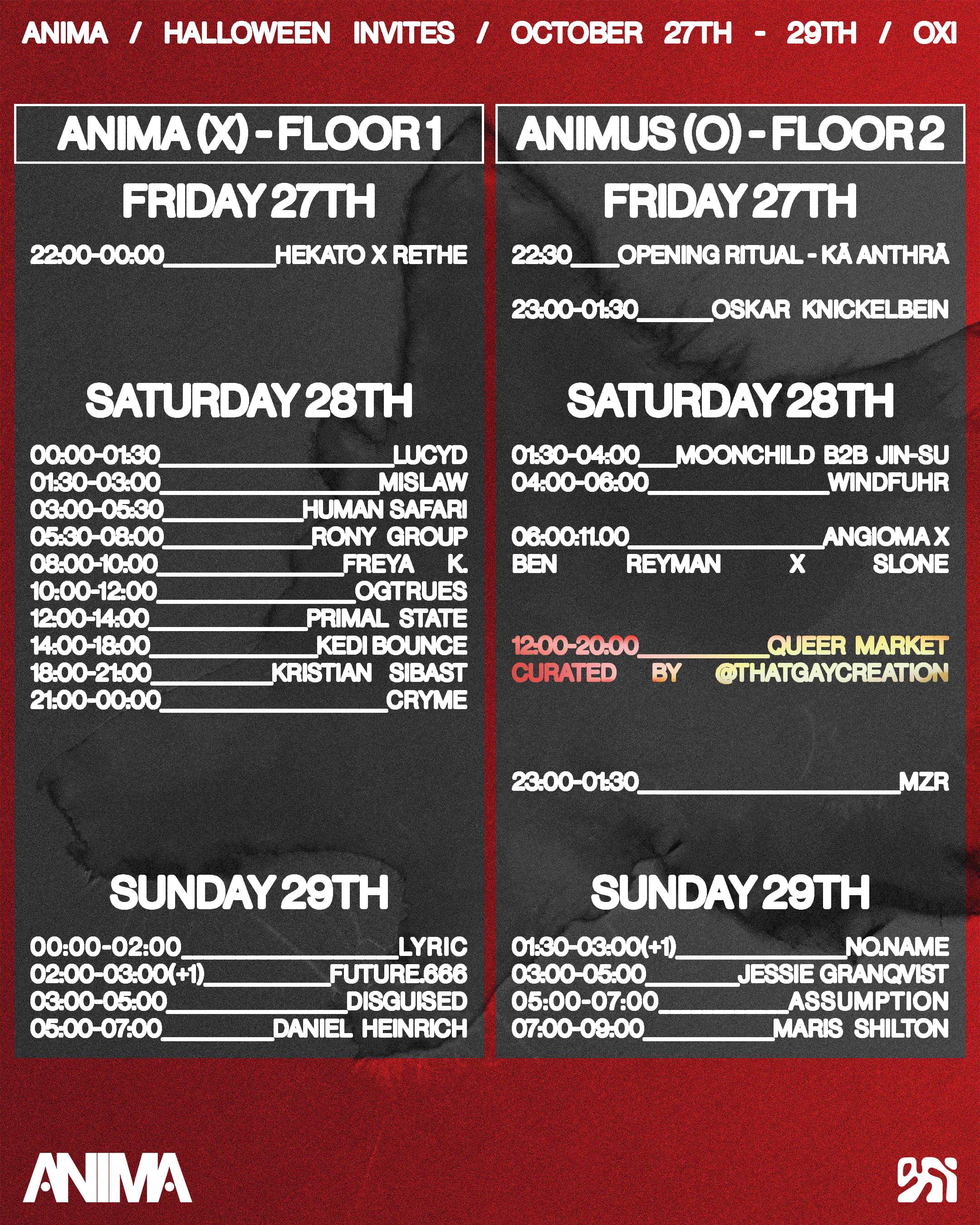 ANIMA: Family Dinner (Halloween Edition) at OXI, Berlin