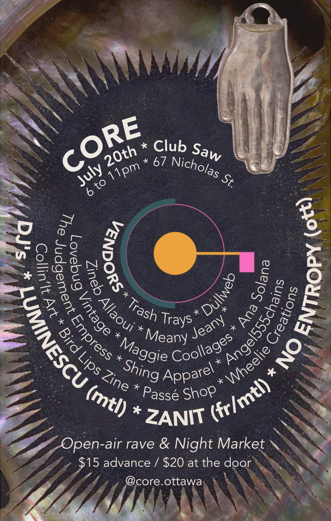 CORE - Open-Air Rave & Night Market at Club SAW, Ottawa