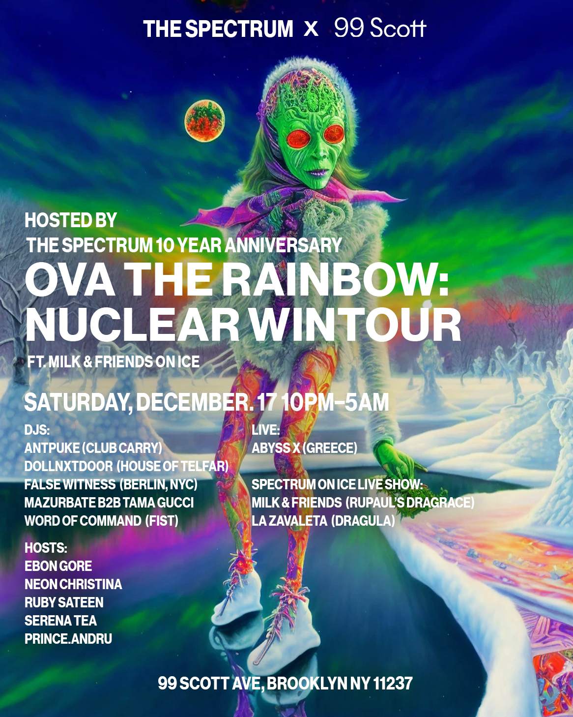 SPECTRUM 10 YEAR ANNIVERSARY: NUCLEAR WINTOUR at 99 Scott Ave, New York ...