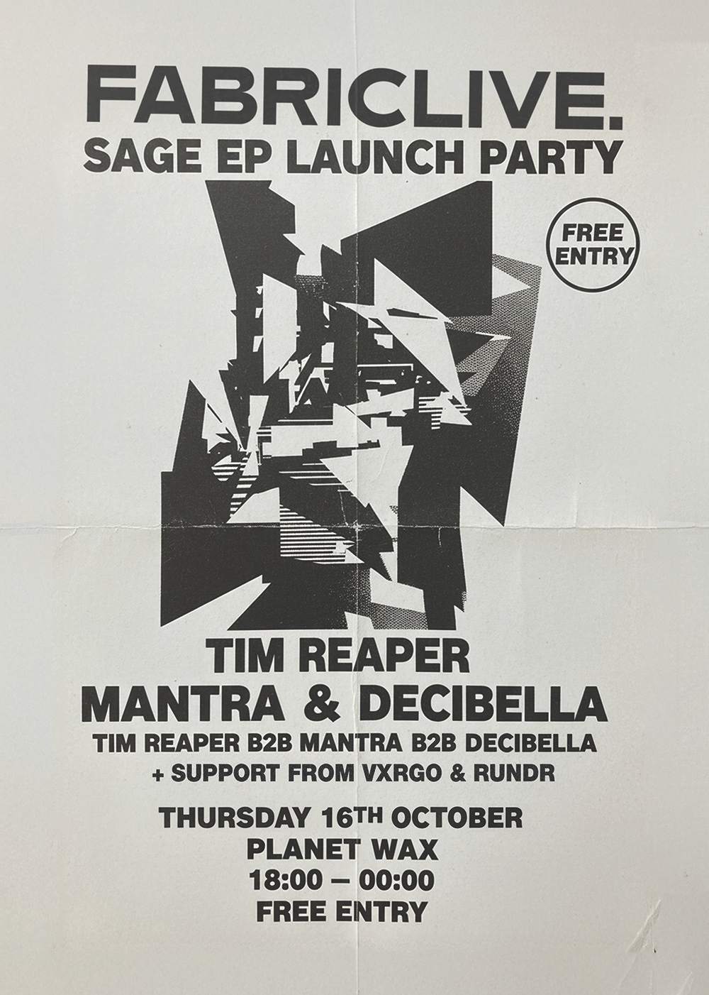 FABRICLIVE: Tim Reaper, Mantra & Decibella 'SAGE EP' LAUNCH PARTY at ...