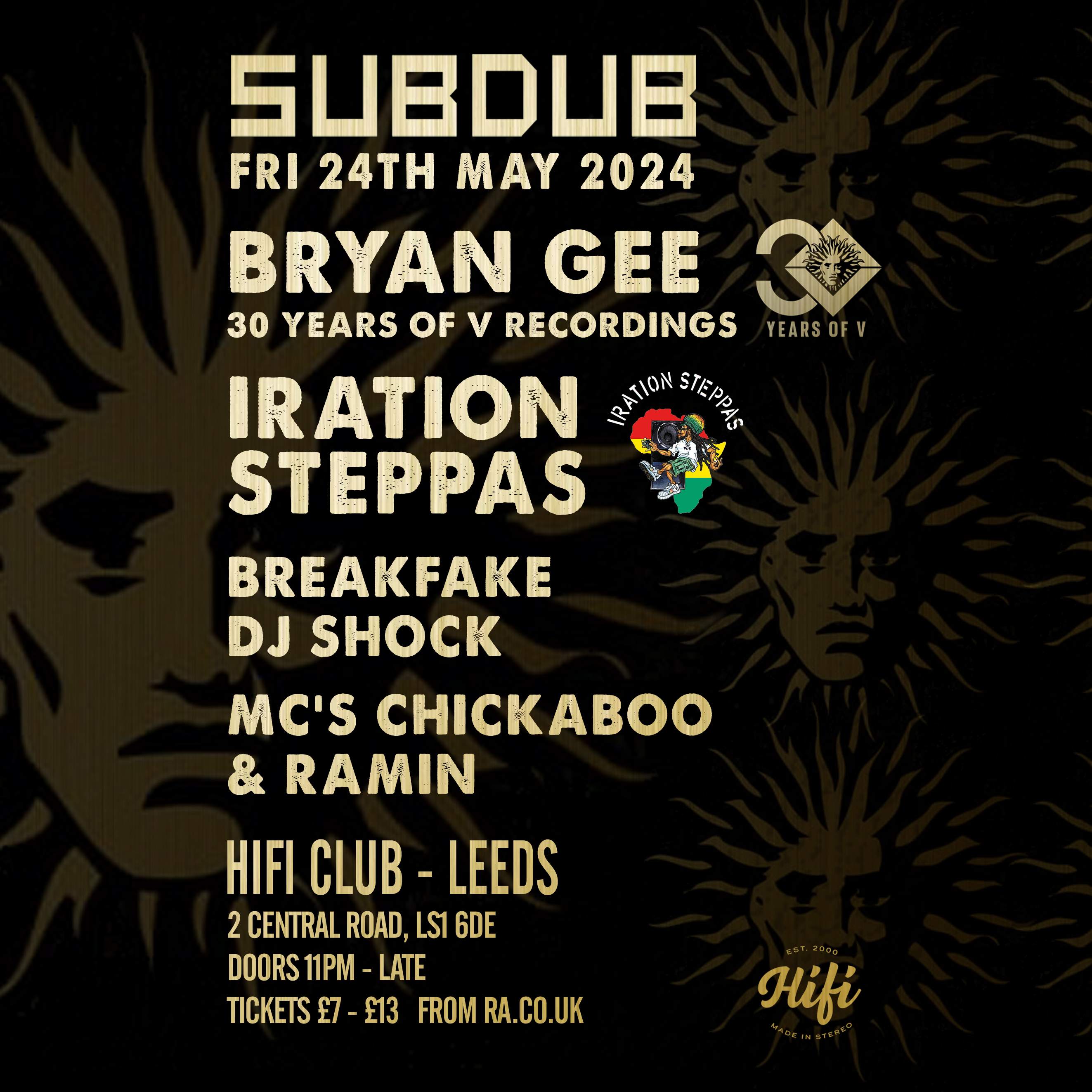 SUBDUB - Iration Steppas, Bryan Gee, Chickaboo, Breakfake & Dj Shock at ...