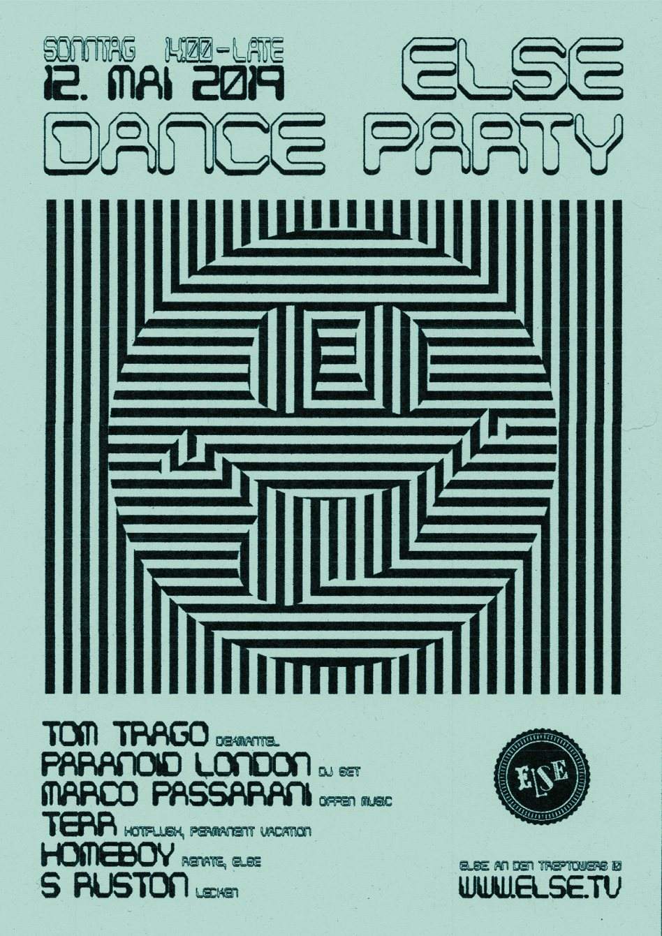 Else Dance Party with Tom Trago, Paranoid London, Terr & More bei Else ...