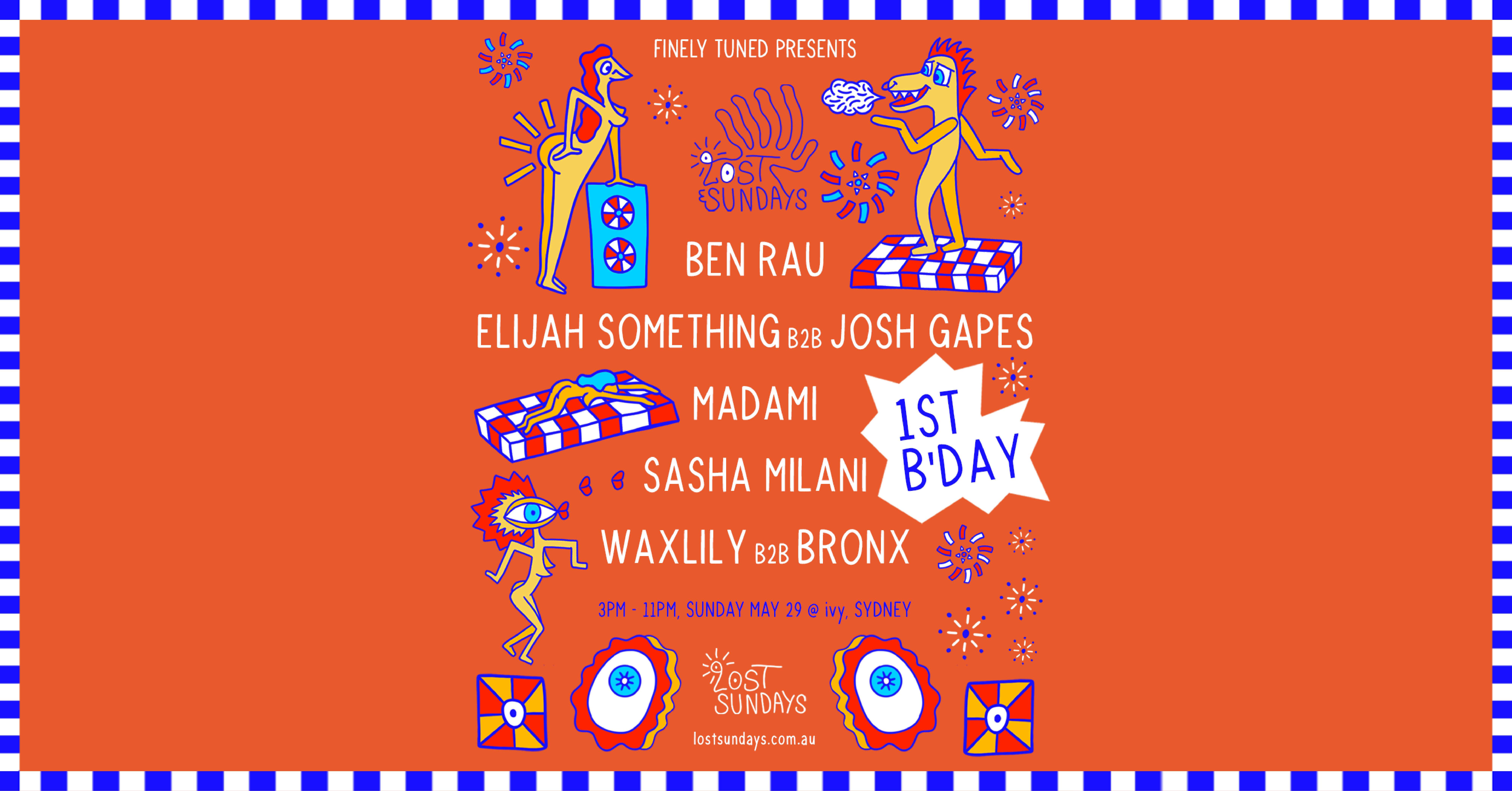 Lost Sundays 1st Birthday! ~ May 29 w. Ben Rau at The Ivy, Sydney