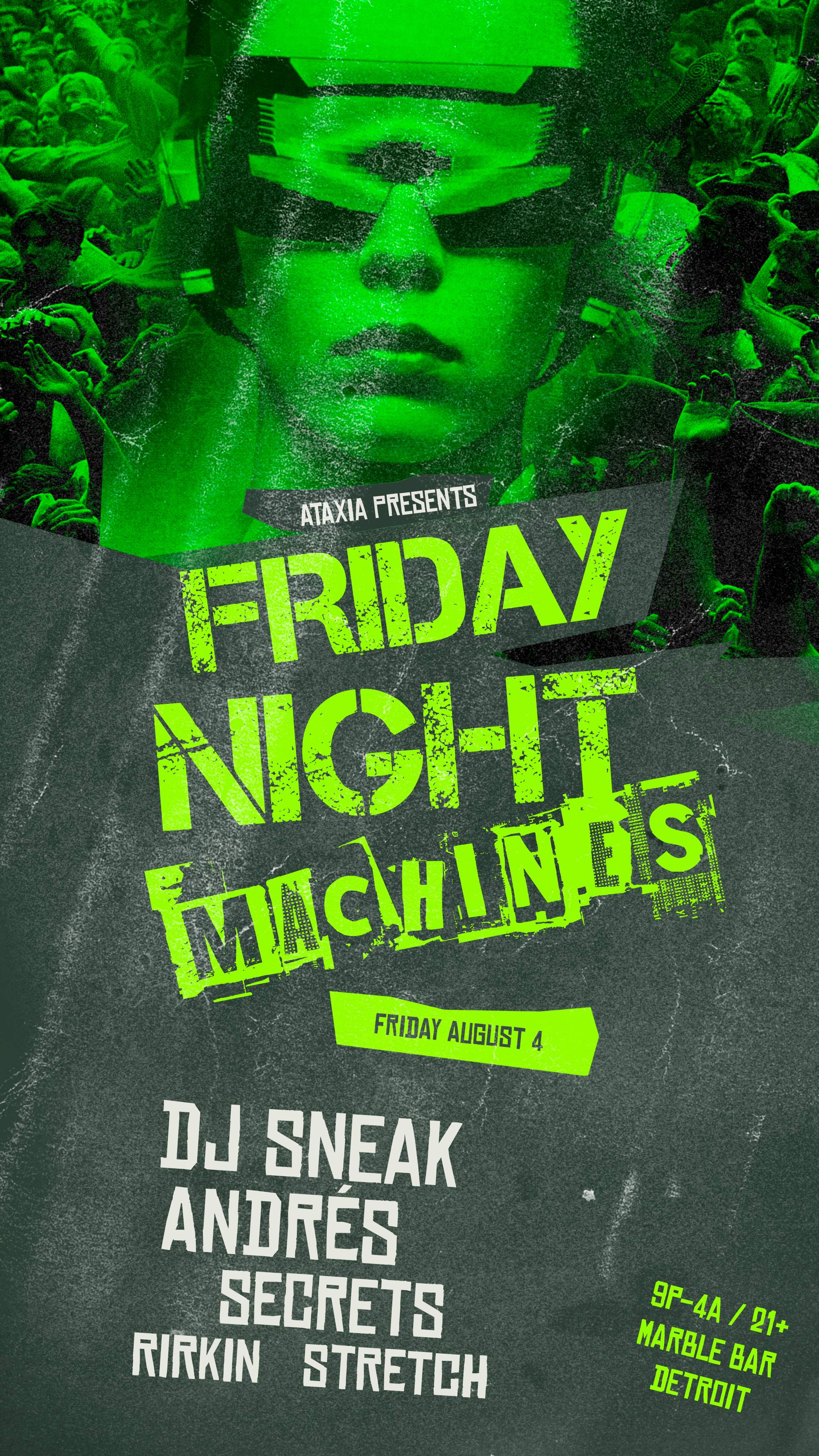 Friday Night Machines with DJ Sneak and Dez Andrés at Marble Bar, Detroit