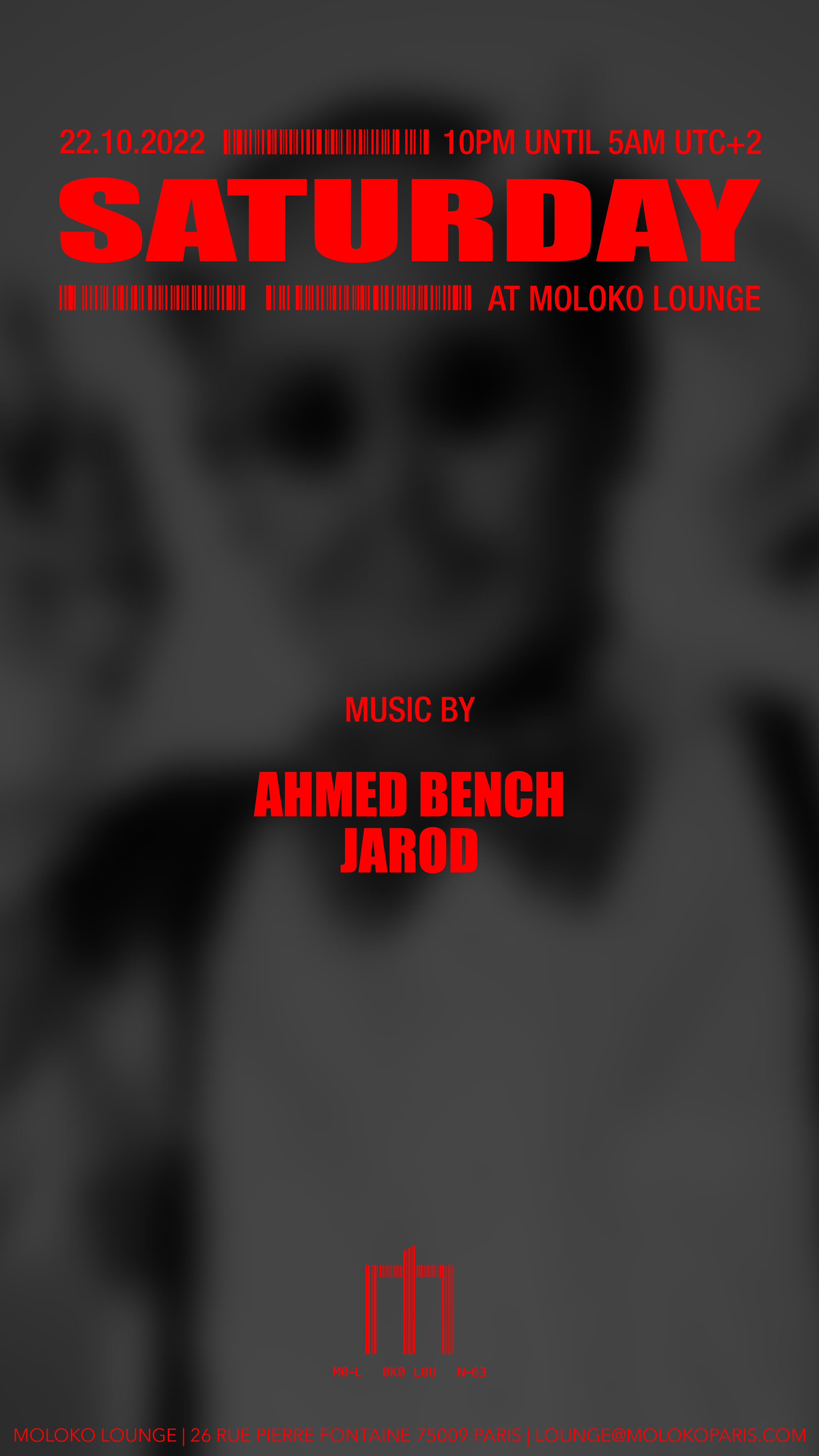 Moloko Lounge Saturday - Ahmed Bench & Jarod at Moloko Paris, Paris