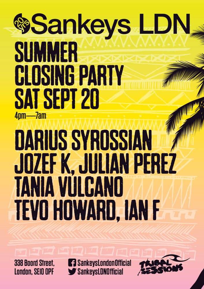 Sankeys 'Open air Carpark & Terrace Summer Closing Party' with Tania ...