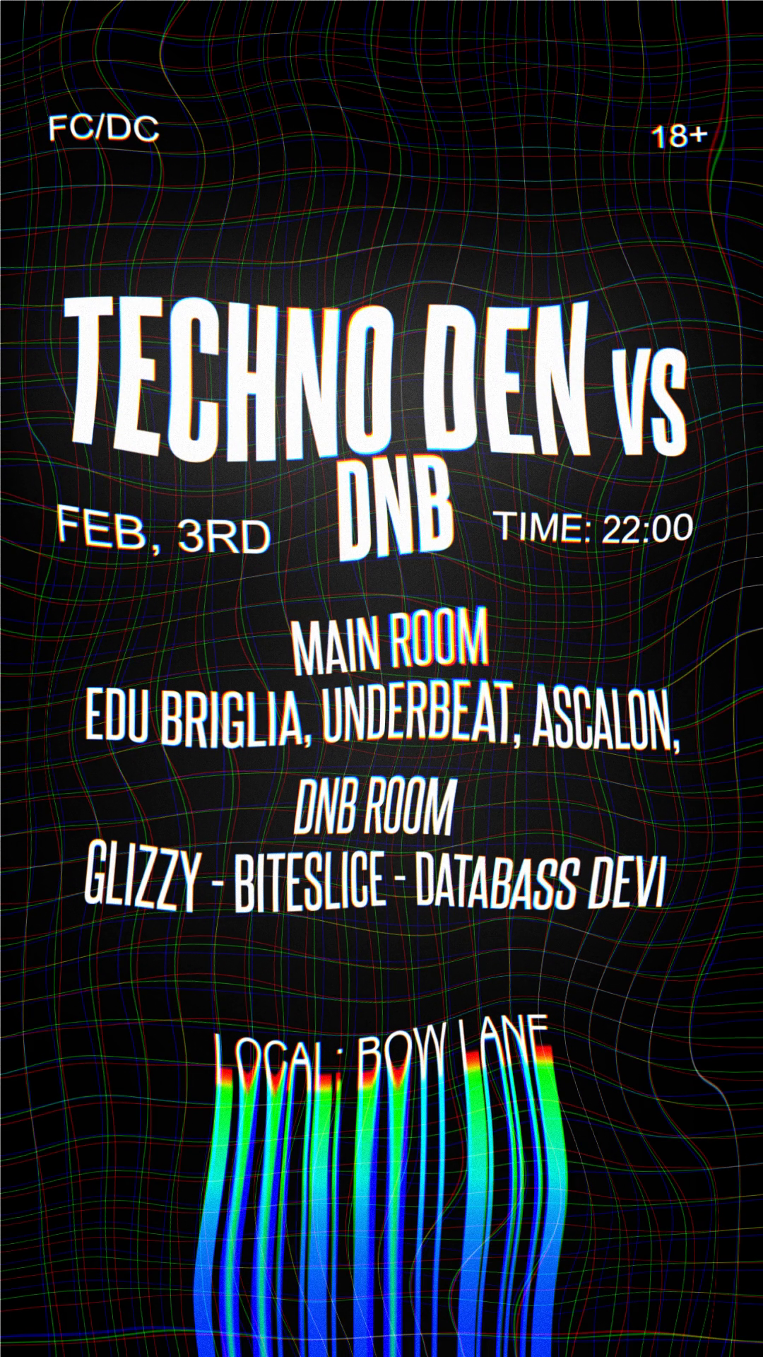Techno Den vs DnB Rave Party - By TRP bei Bow Lane Social, Dublin