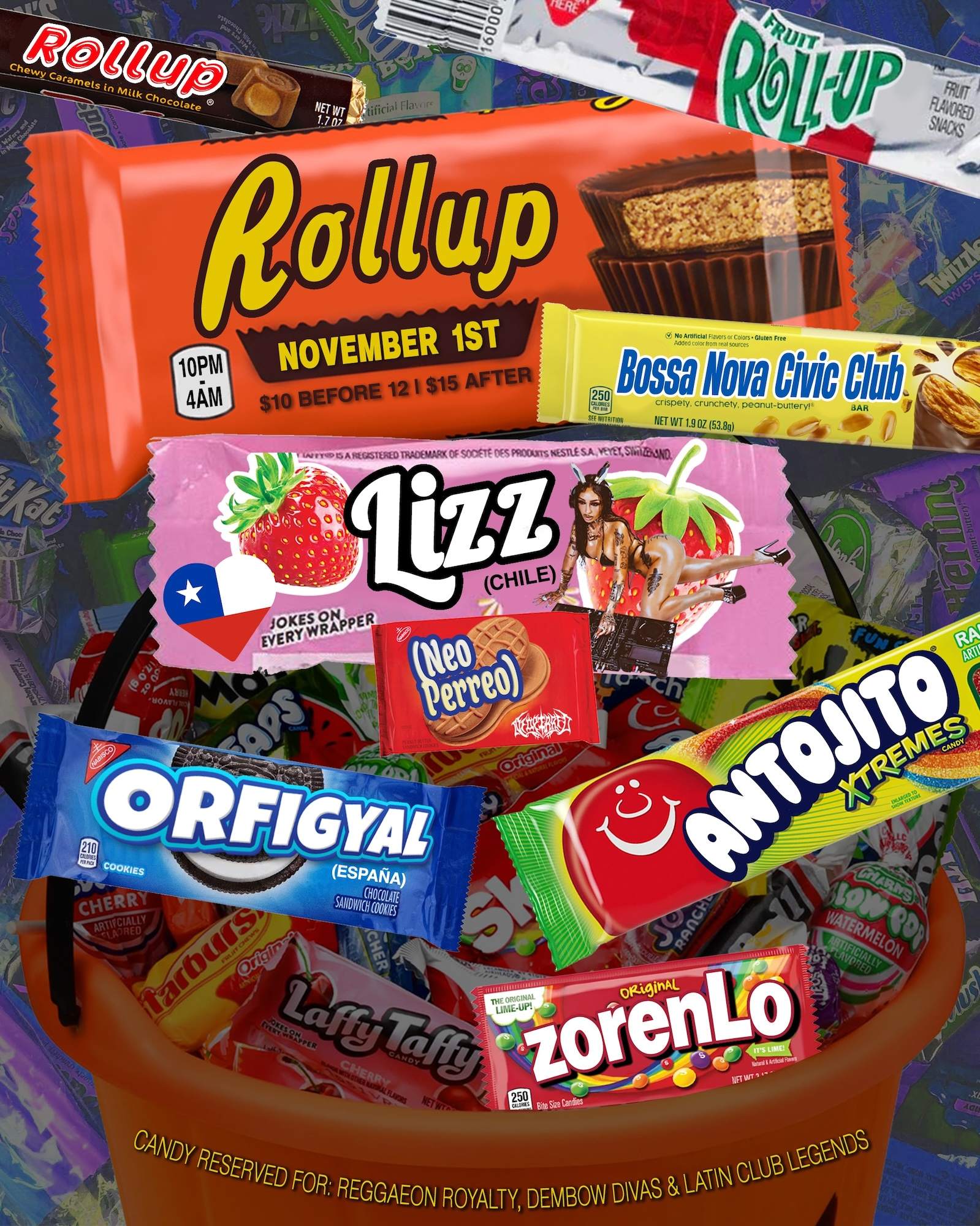 Rollup Halloween: LIZZ (NEOPERREO, CHILE), ANTOJITO, ORFIGYAL, zorenLo ...