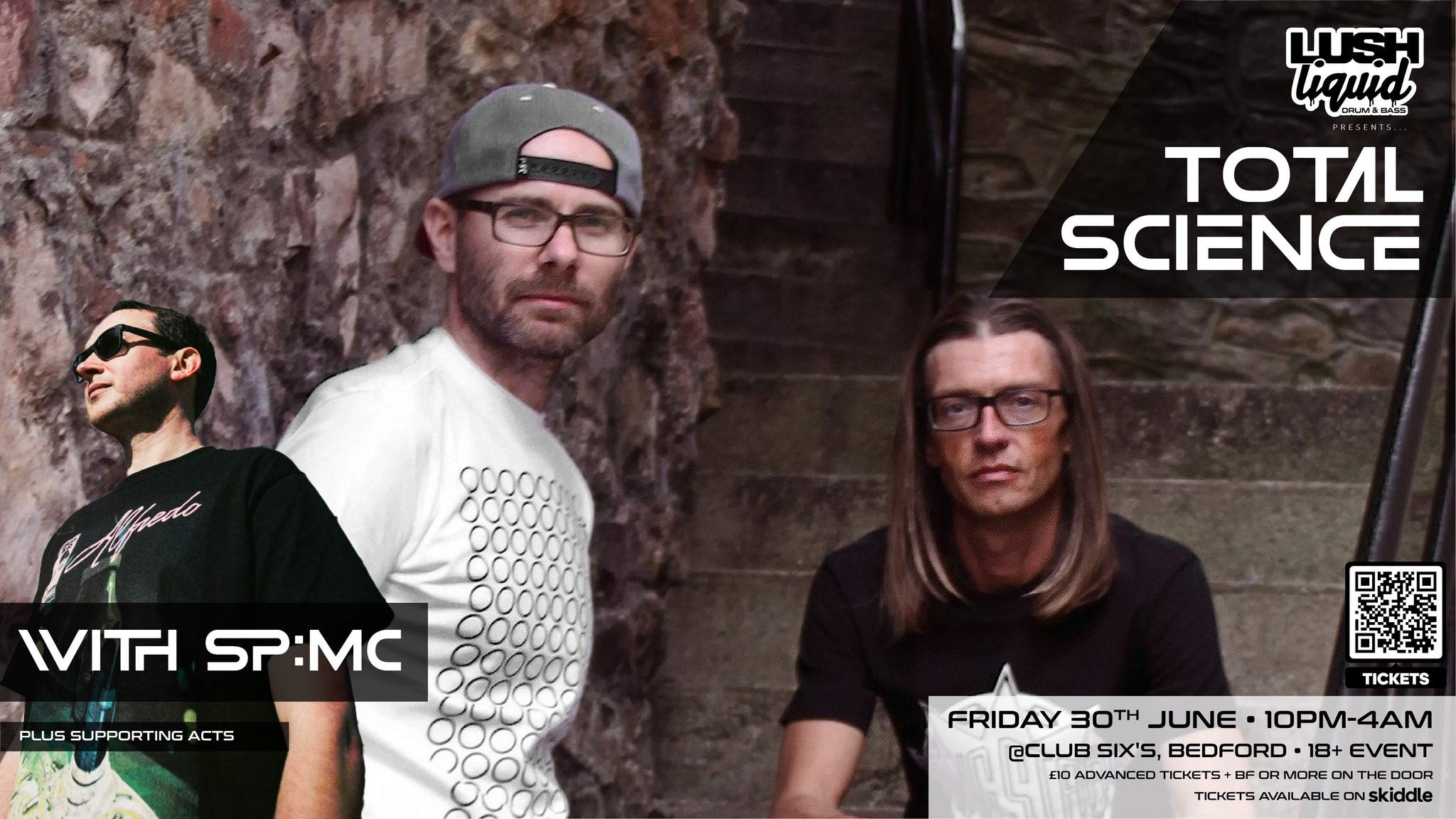 Lush Liquid presents: Total Science & SP:MC at Club Six's, South + East