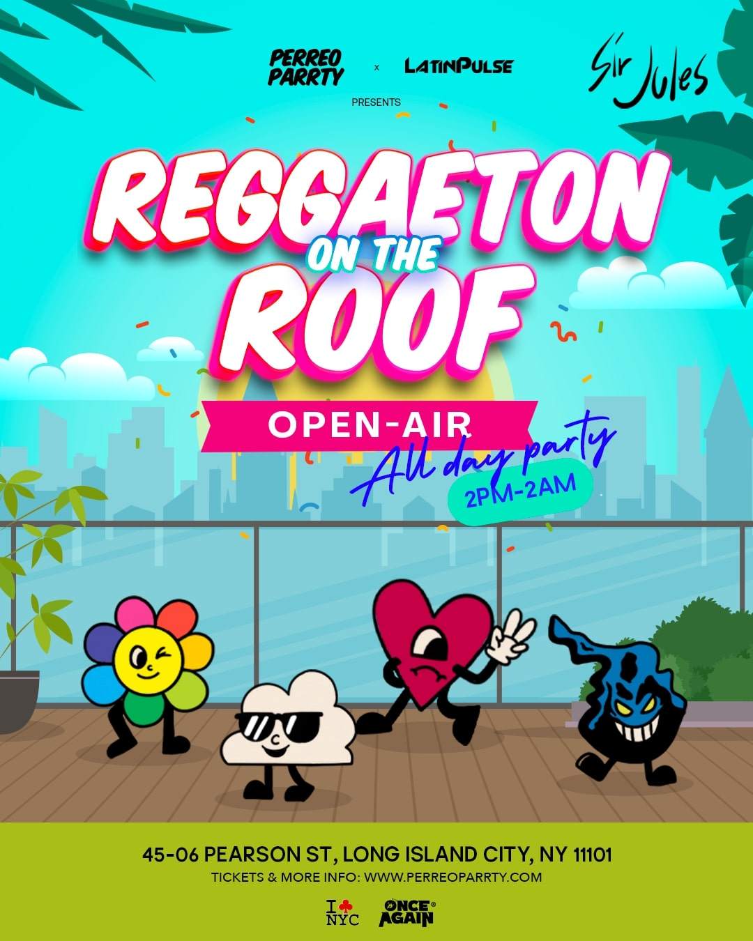 Reggaeton on the ROOF - Sunset Latin Party at Sir Jules NYC Rooftop at ...