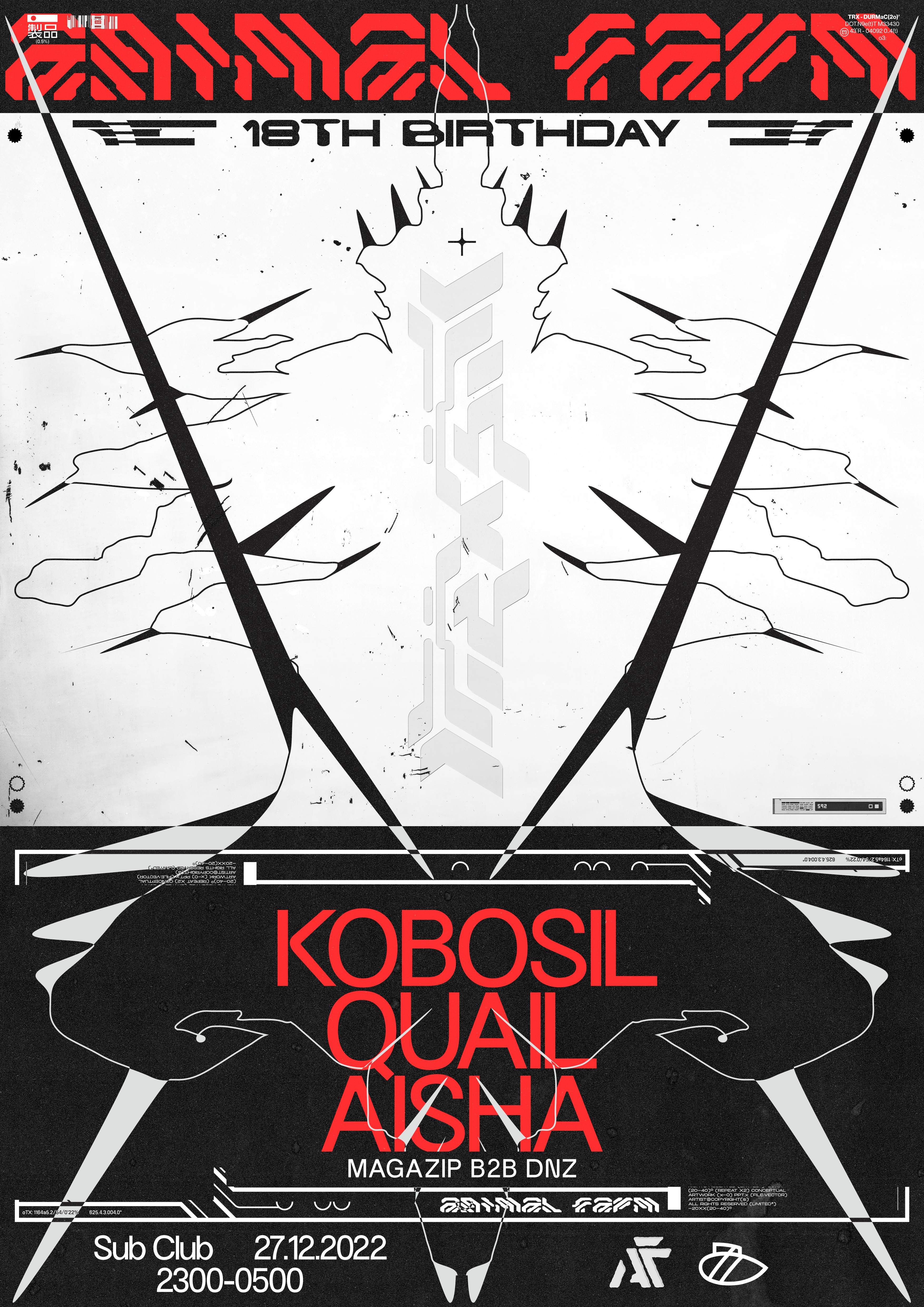 Animal Farm 18th Birthday - Kobosil [SOLD OUT] at Sub Club, Glasgow