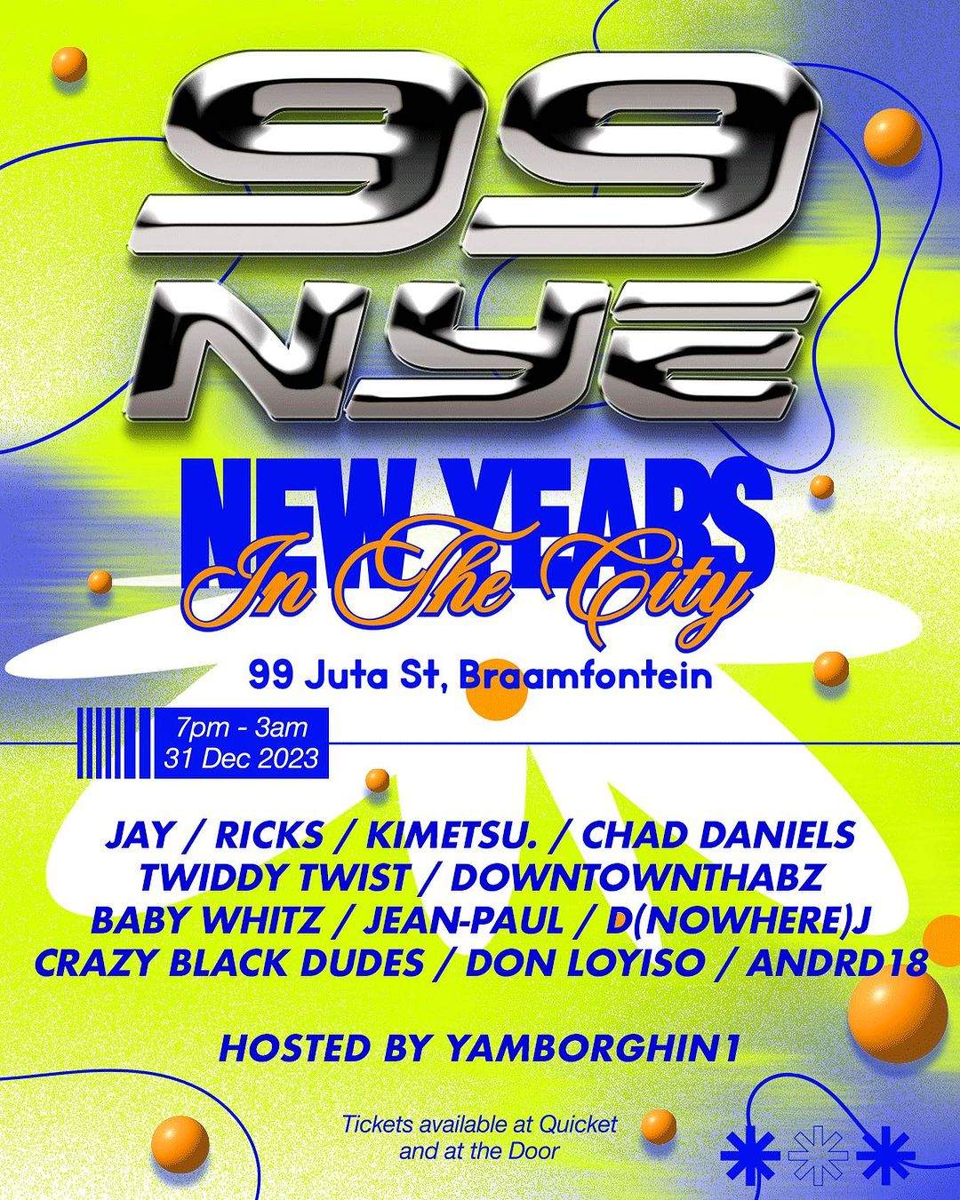99 New Years Eve at Braam Social Club, Johannesburg
