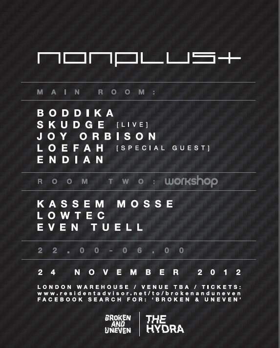 The Hydra: Non Plus x Workshop with Boddika, Skudge, Joy Orbison ...