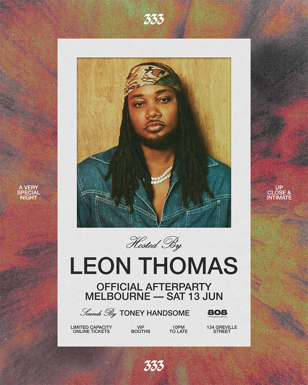 Leon Thomas • Official Afterparty • 333 Club Melbourne at 333 Club ...
