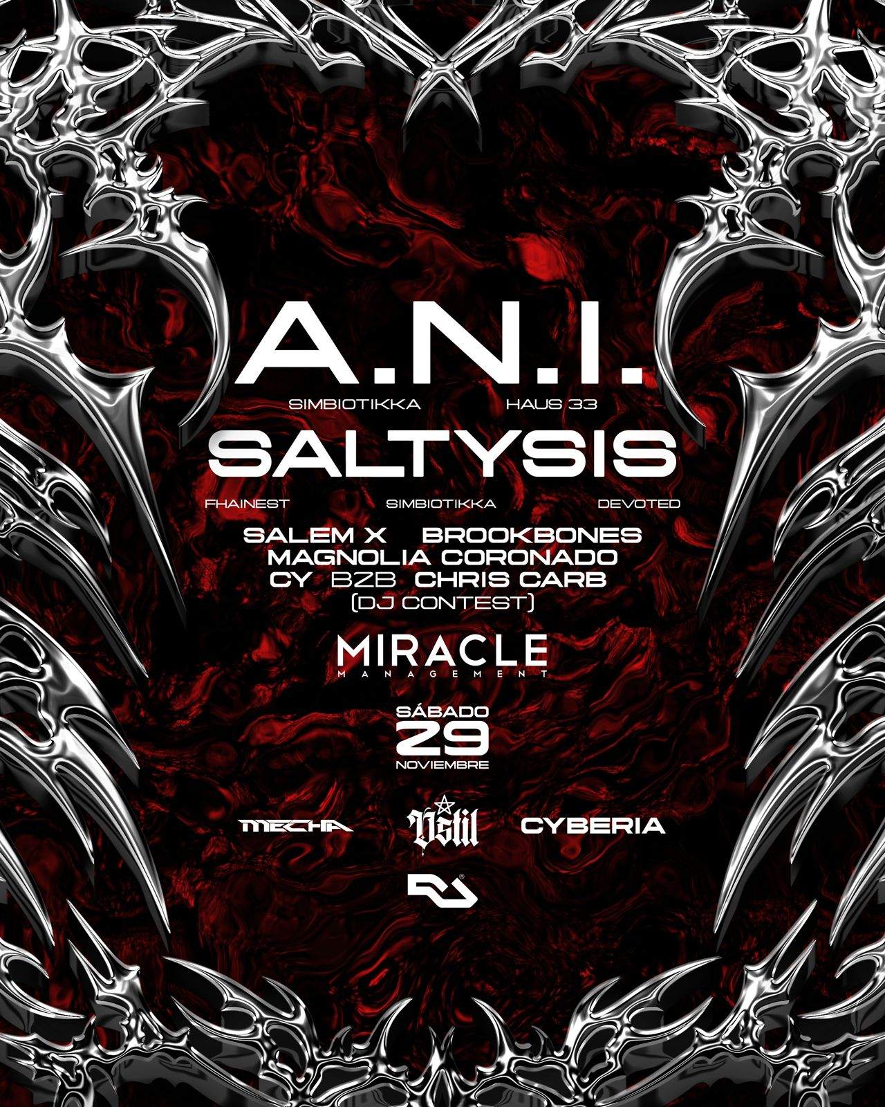 A.N.I. / Ostil - Mecha - Cyberia en Antiguo Hotel Reforma, Ciudad de México