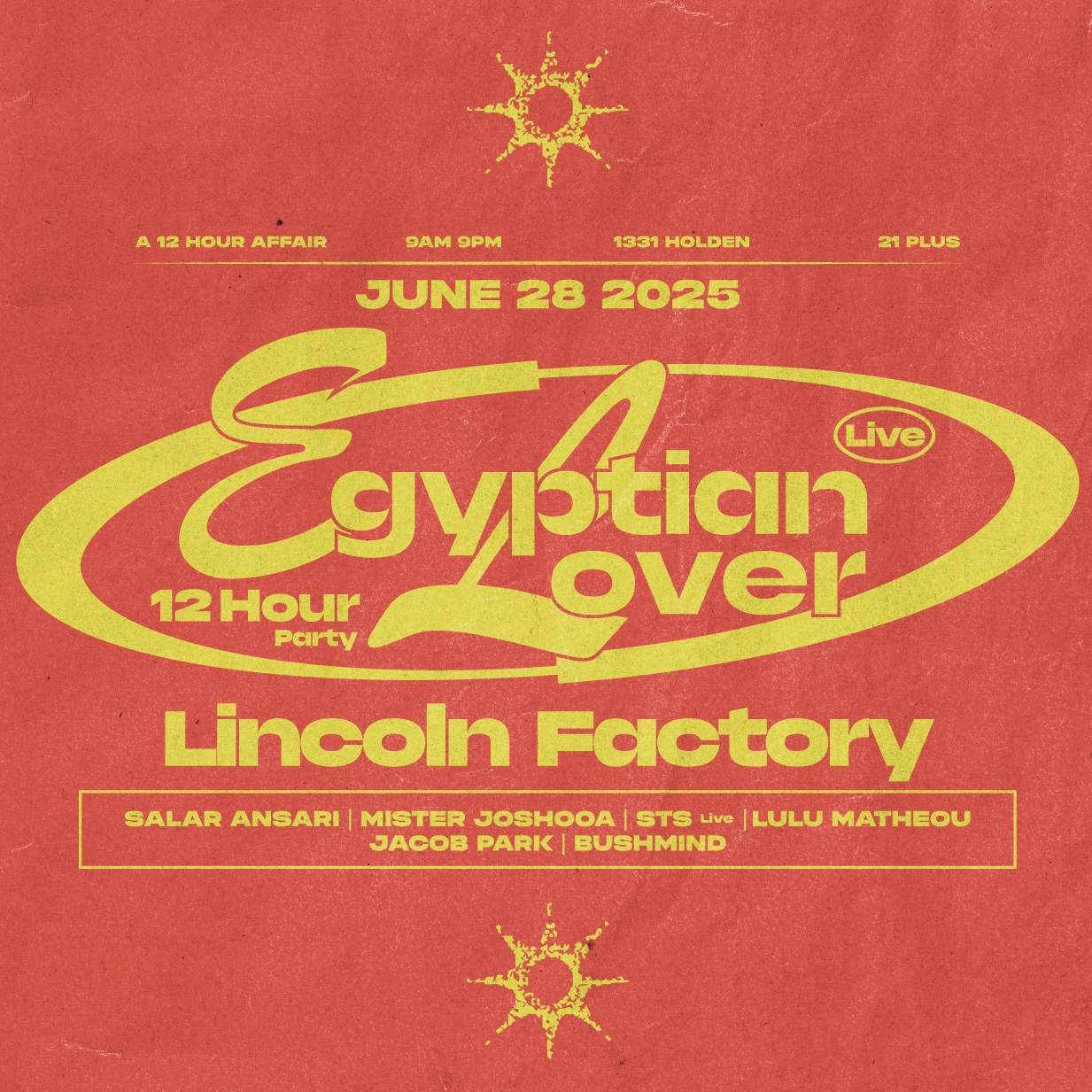 12hr at Lincoln Factory // Egyptian Lover (live) at Lincoln Factory ...