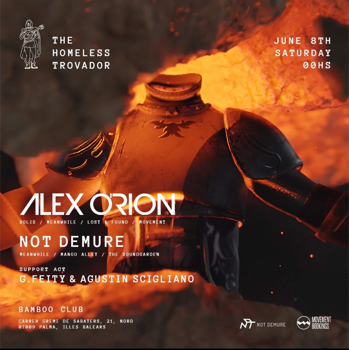 The Homeless Trovador presents Alex O'Rion, Not Demure at TBA - BAMBOO ...