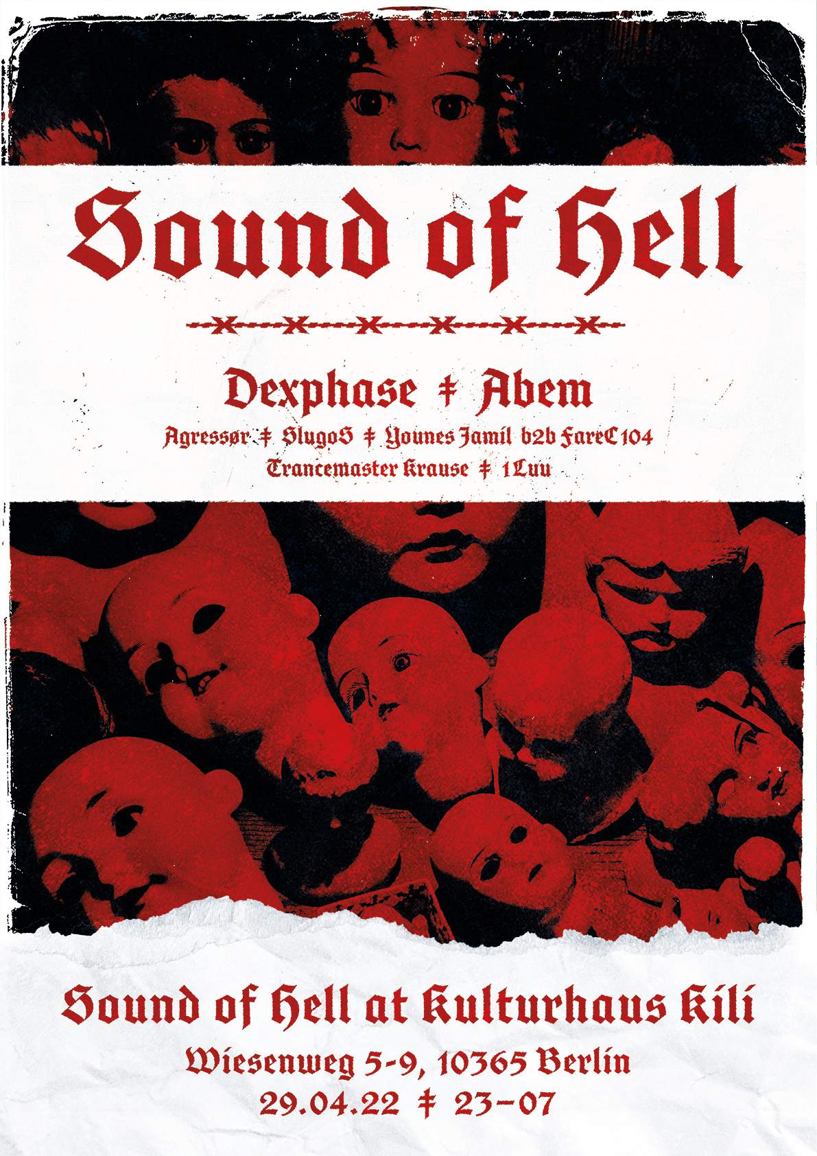 Sound of Hell w/Dexphase,SlugoS,ABEM,1Luu en Kulturhaus Kili, Berlin