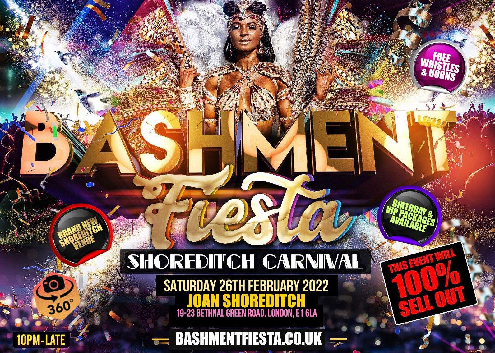 Bashment Fiesta - Shoreditch Carnival Party at Joan, London