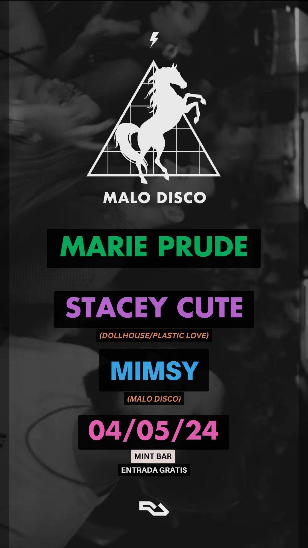 Malo Disco Club #20 - Marie Prude, Stacey Cute, Mimsy bei Mint Bar ...