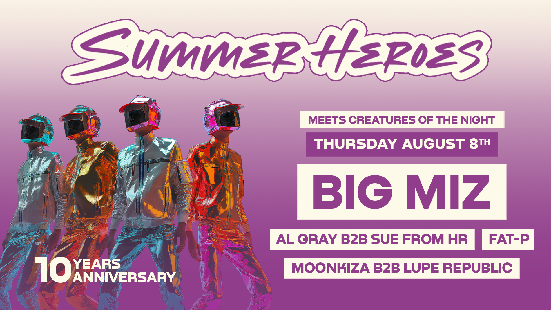 SUMMER HEROES meets Creatures of the Night - Open Air with Big Miz at ...