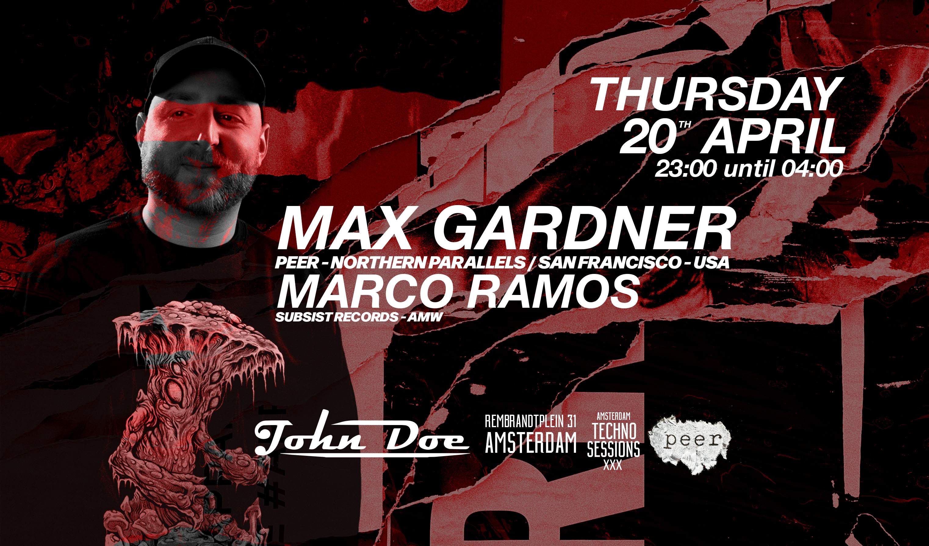 Amsterdam Techno Sessions with Max Gardner (Peers-Northern Parallels) San Francisco / USA at ...